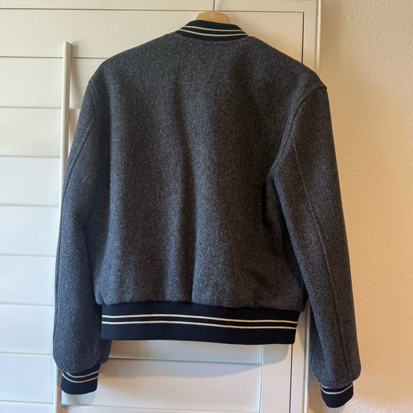 Celine | Jackets & Coats | Celine New Embroidered Name Varsity Letterman Bomber Jacket Wool ...